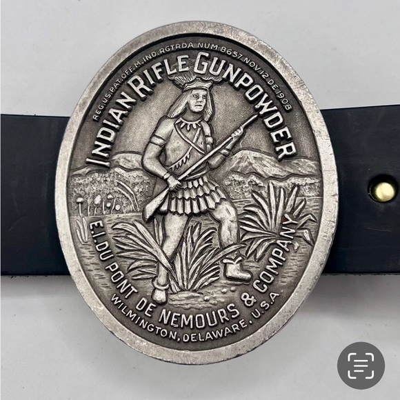 dupont | Accessories | Vintage Pewter Indian Rifle Gunpowder Belt ...